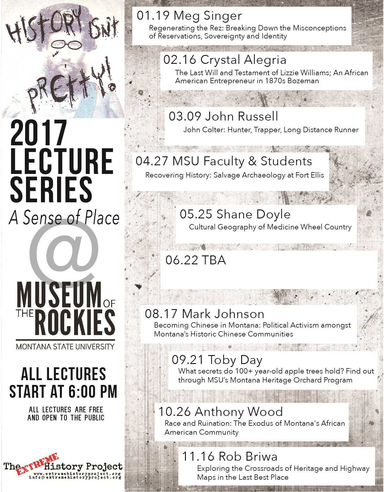 Our 2017 Lecture Line-up! | The Extreme History Project